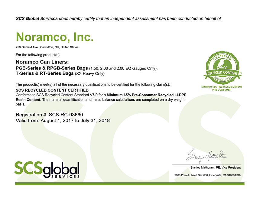 Certifications - Noramco